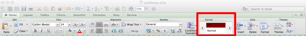 Colour Charting In Excel The Mac OS X 2011 Version Lauren s Crafts